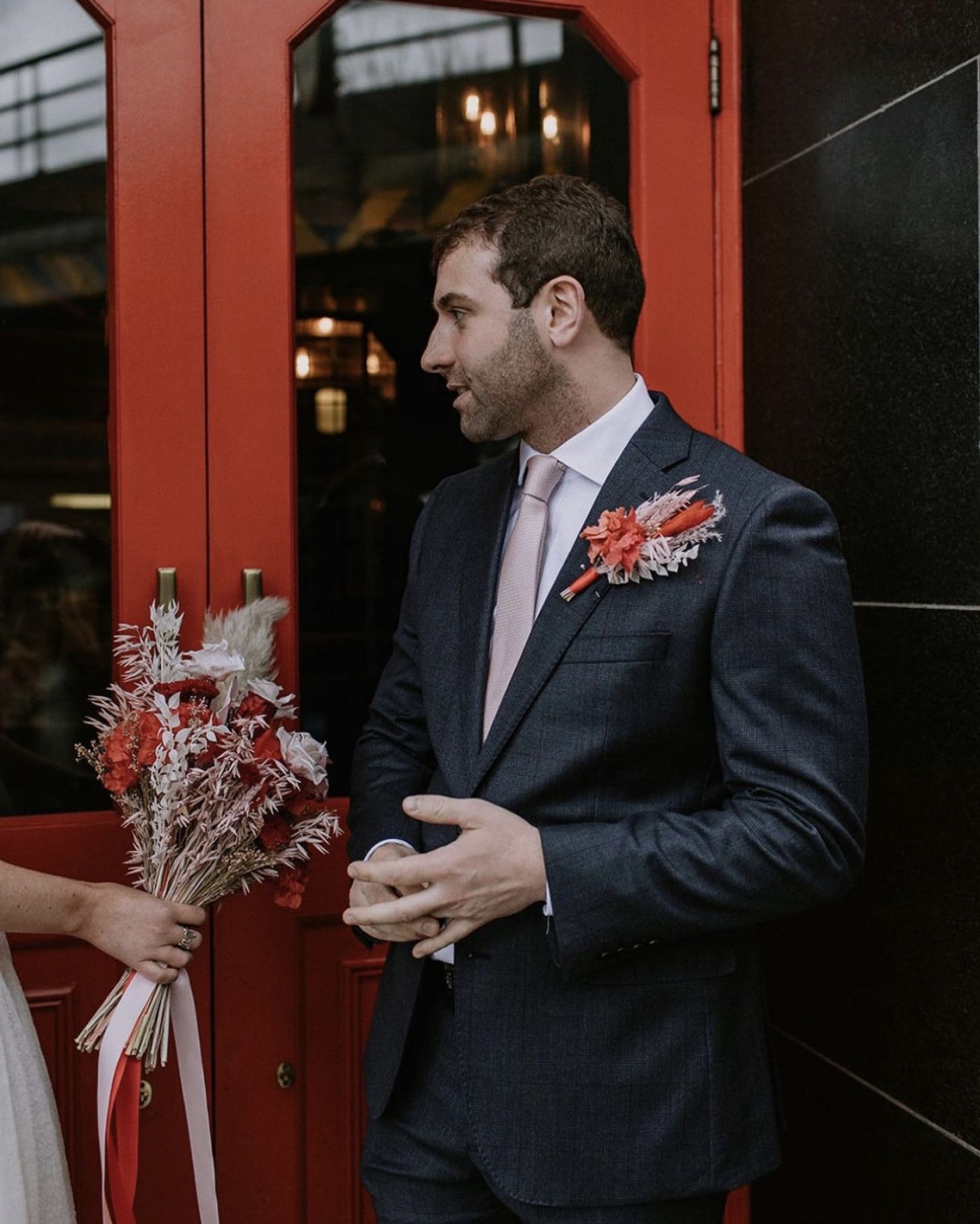 Real Bride - Emma wearing S303 veil | Lace & Favour