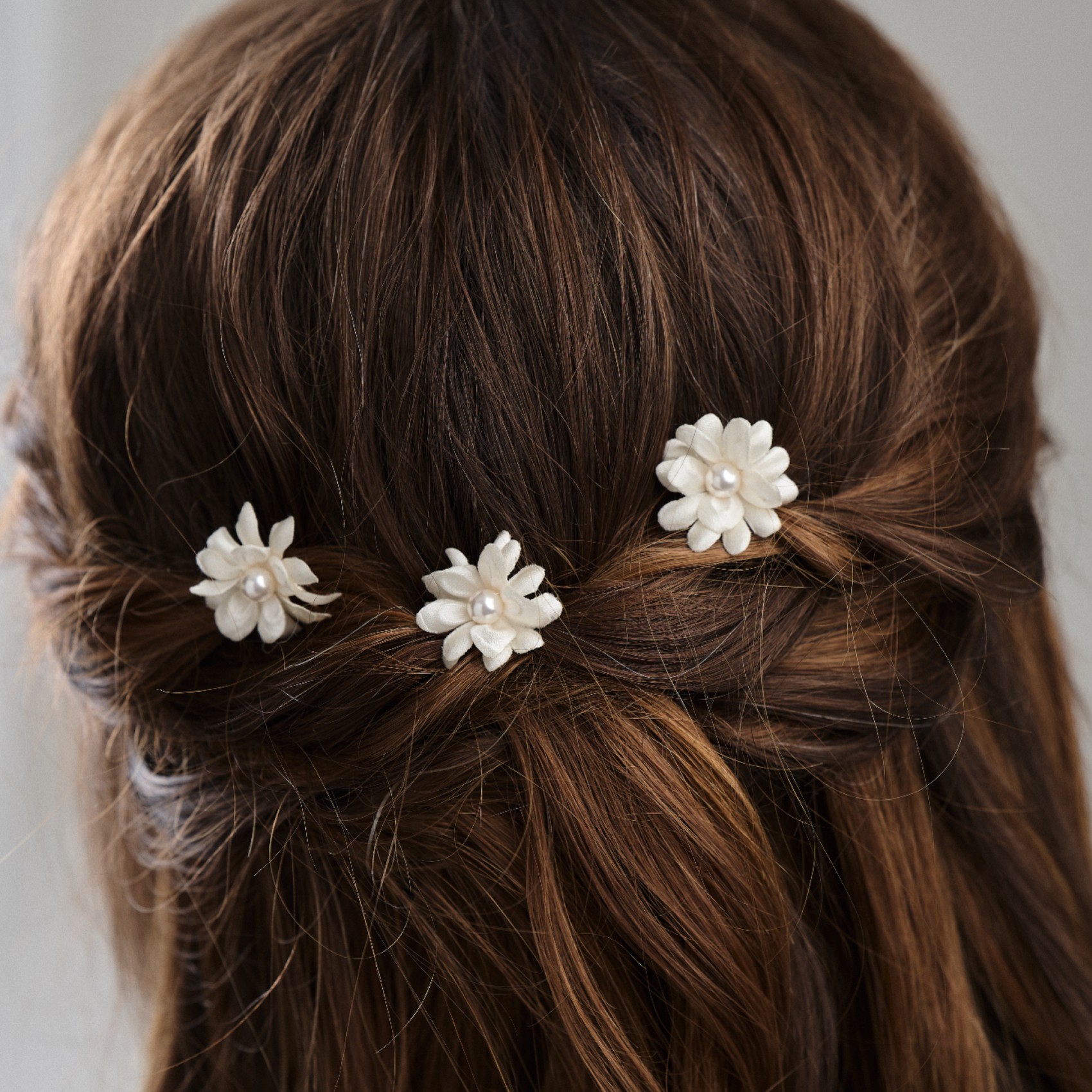 Arianna Set of 3 Double Flower Hair Pins ARP604