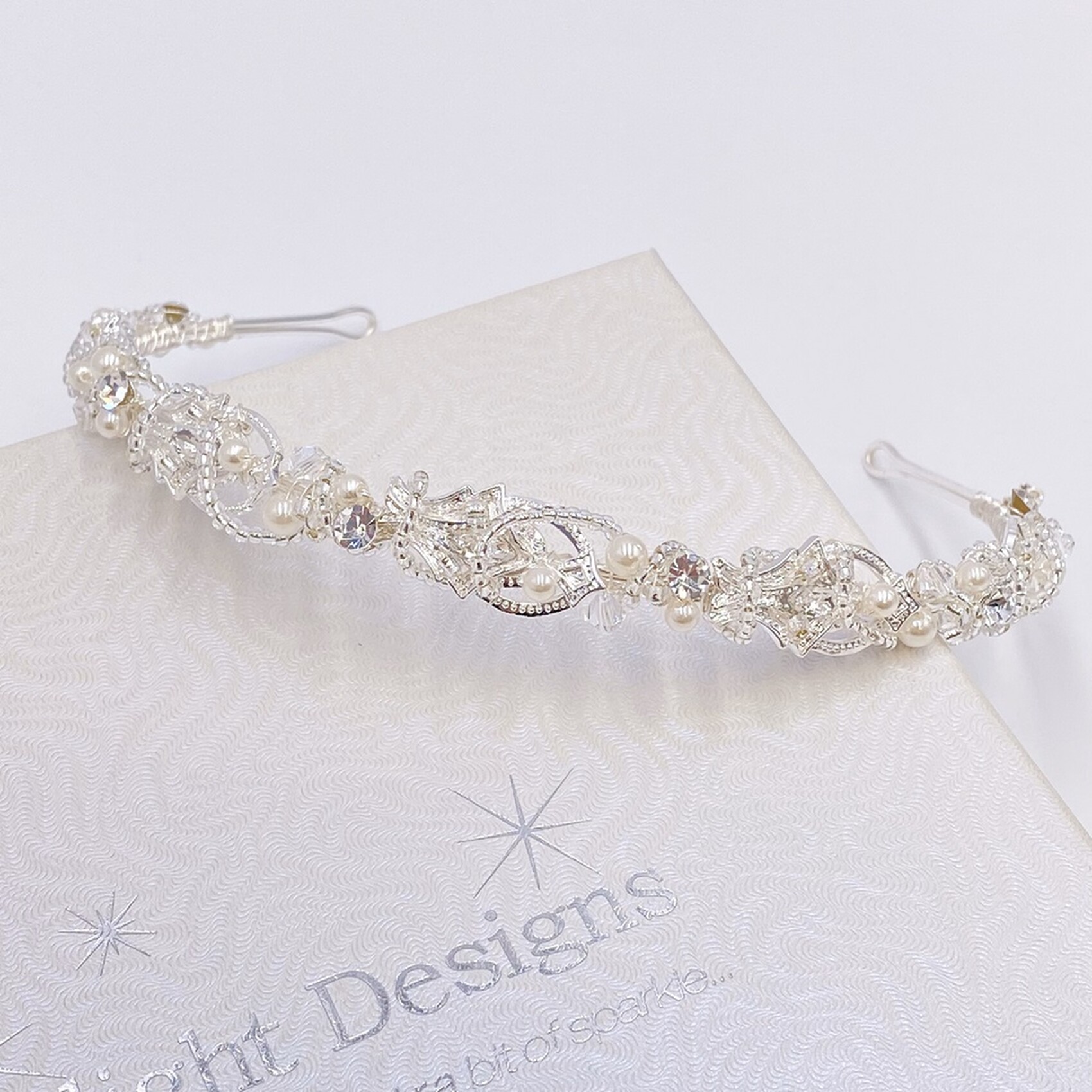Beatrice Vintage Inspired Beaded and Pearl Headband