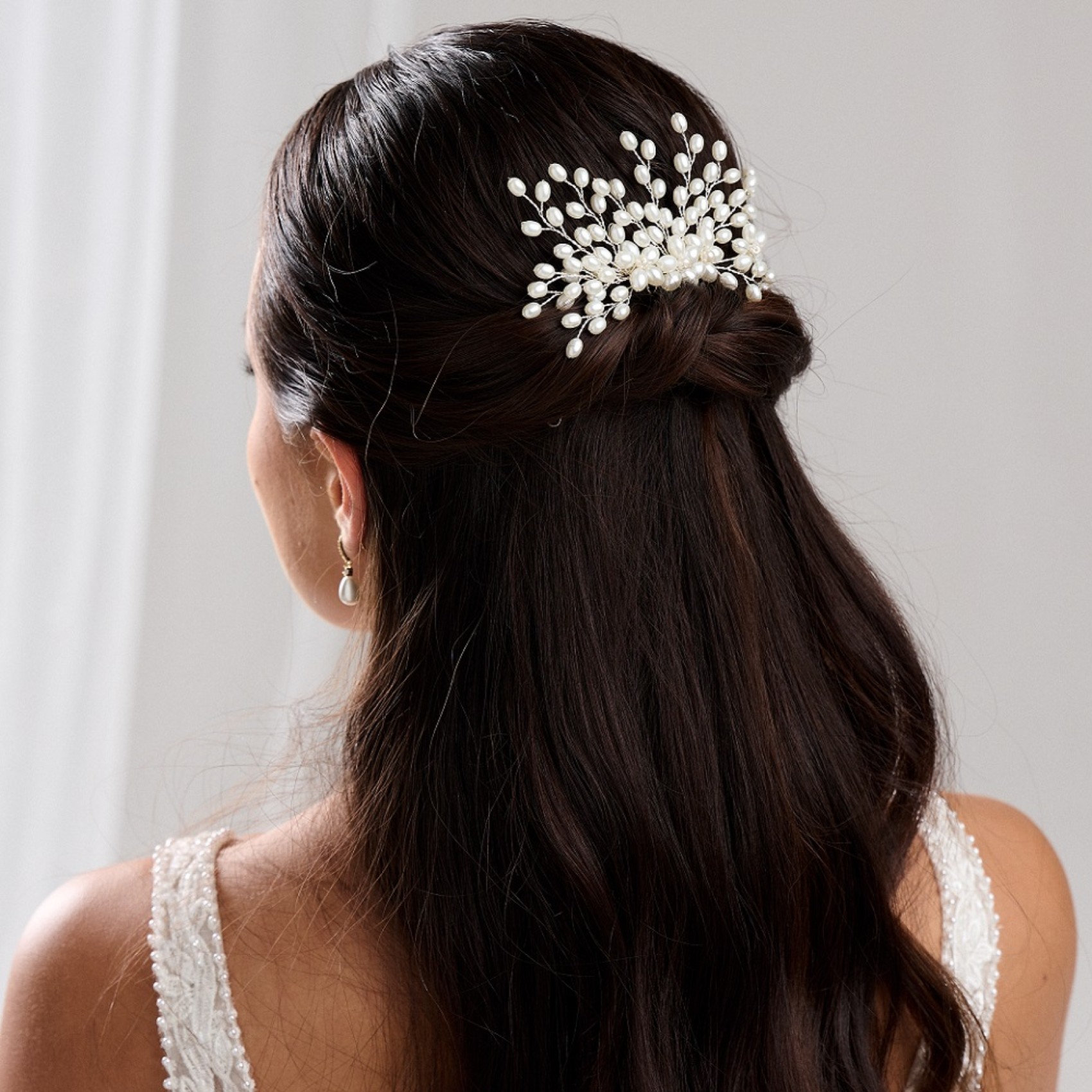 Cascade Pearl Spray Wedding Hair Comb