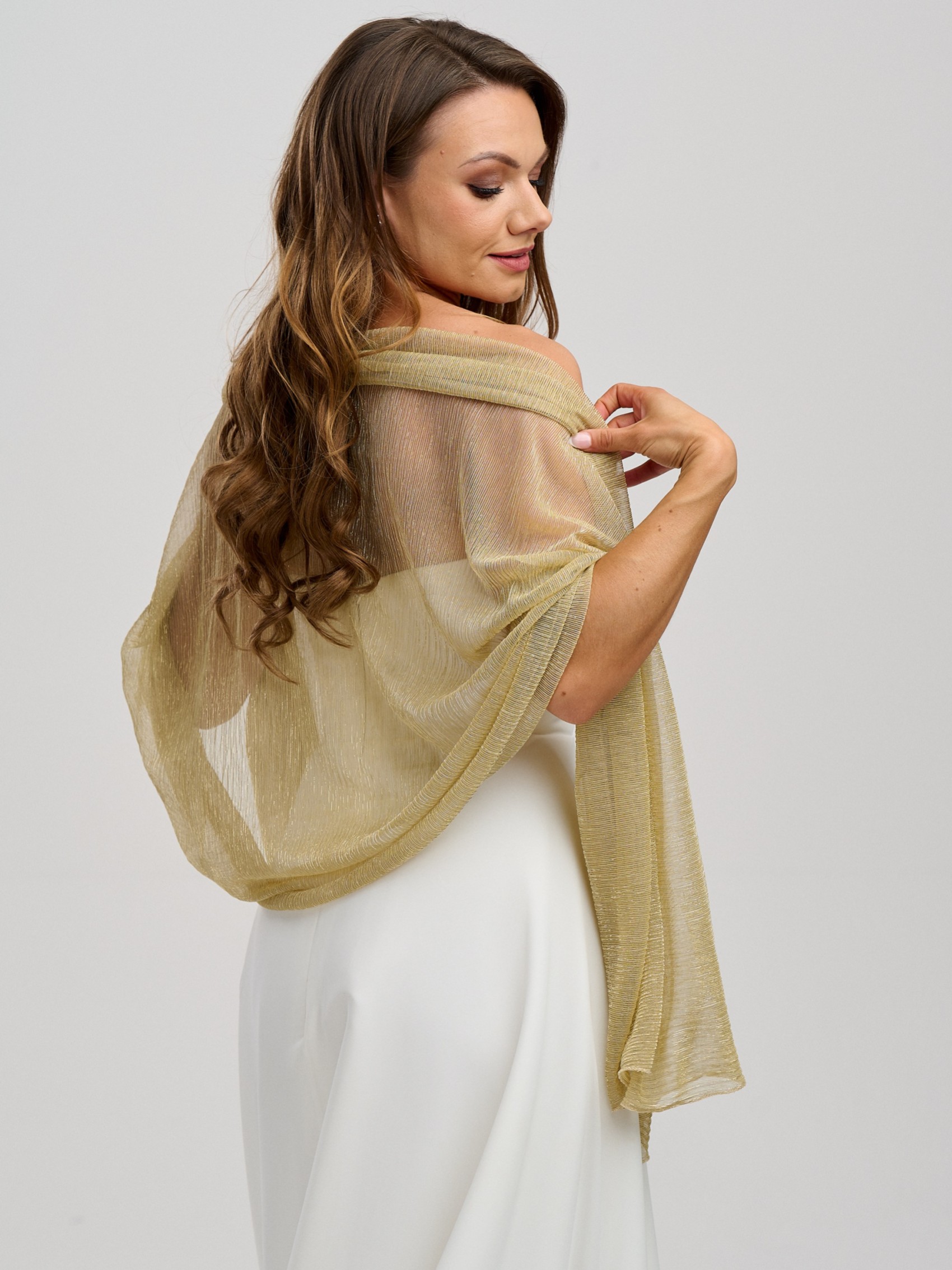 Gold Metallic Wedding Shawl