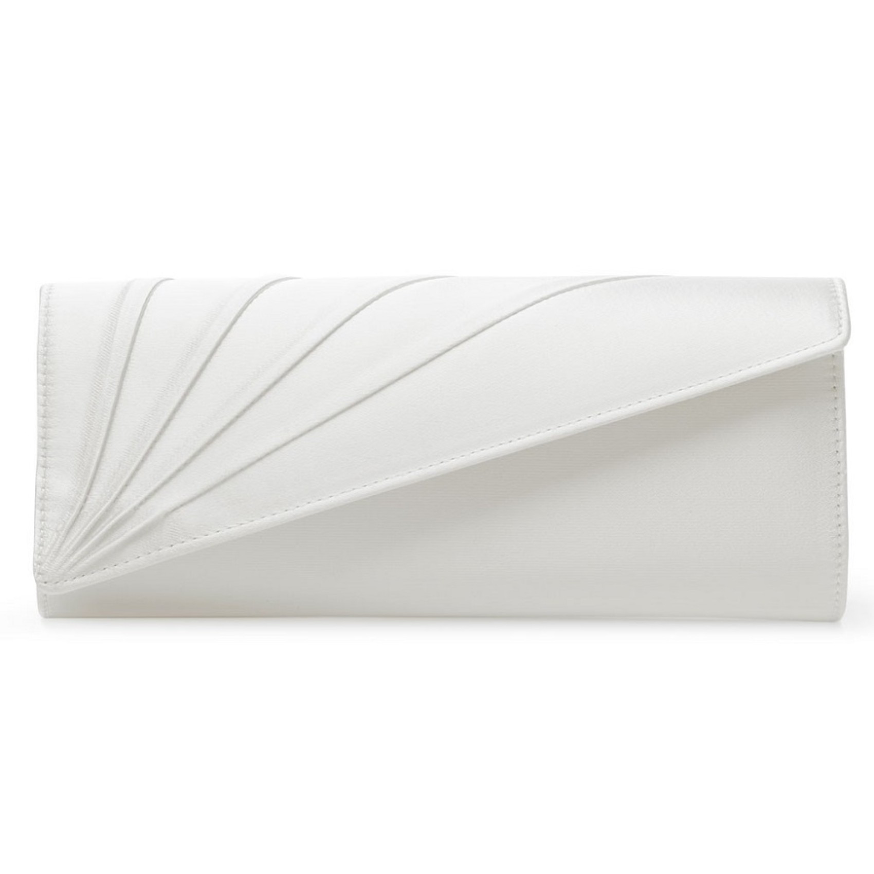 Tess di Rainbow Club | Pochette da sposa in raso avorio tingibile